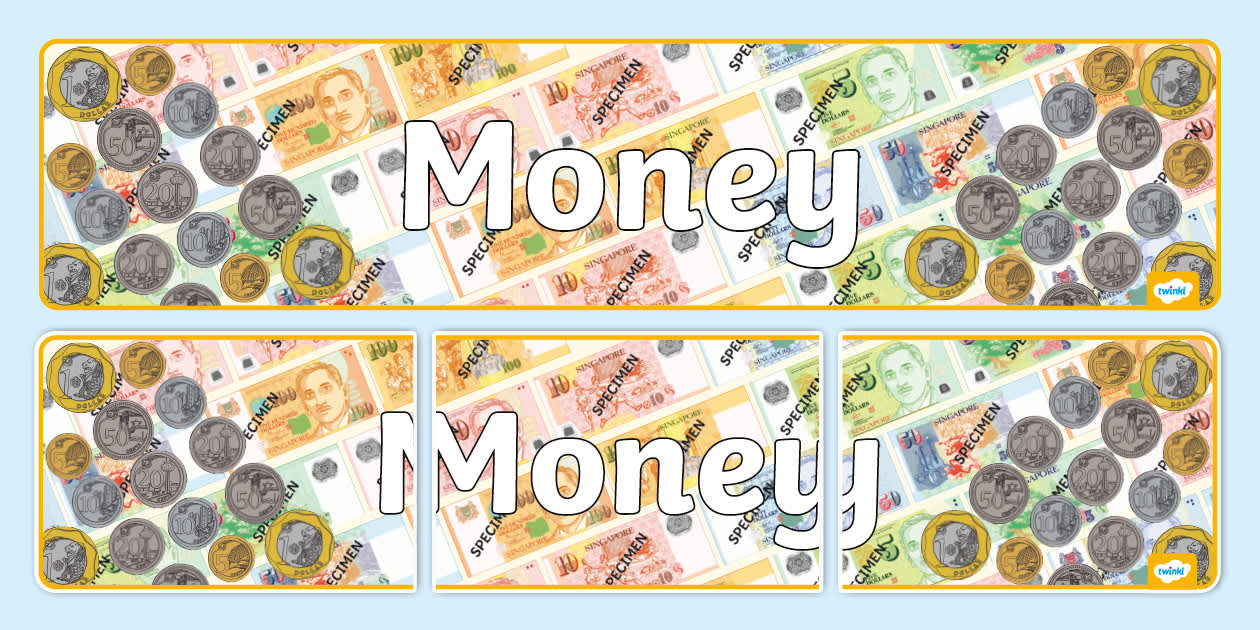 Singapore Money Display Banner (Hecho por educadores)