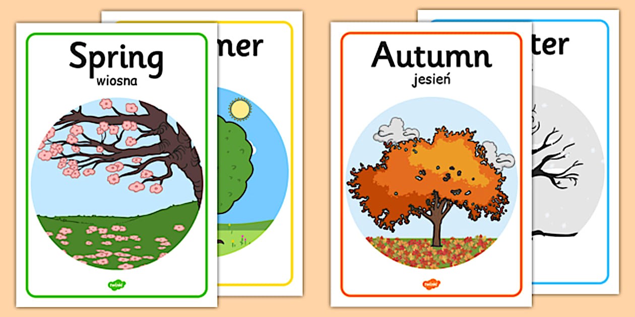 4 Seasons Posters A4 Polish Translation (teacher made)