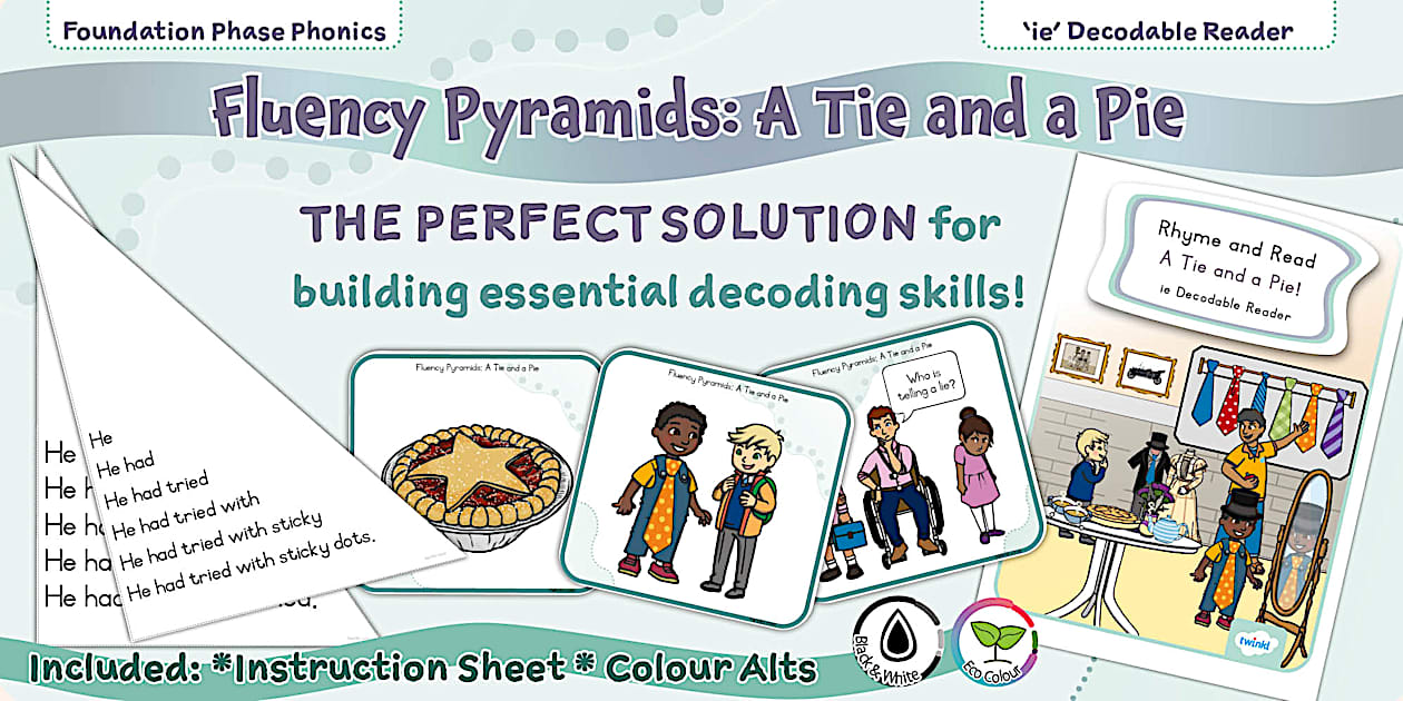 FP - ie Decodable - Fluency Pyramid - A Tie and a Pie