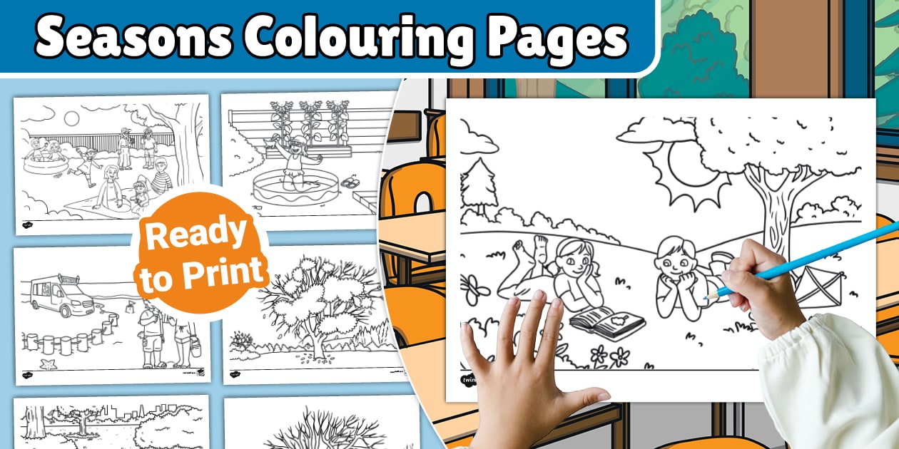 Seasons Colouring Pages