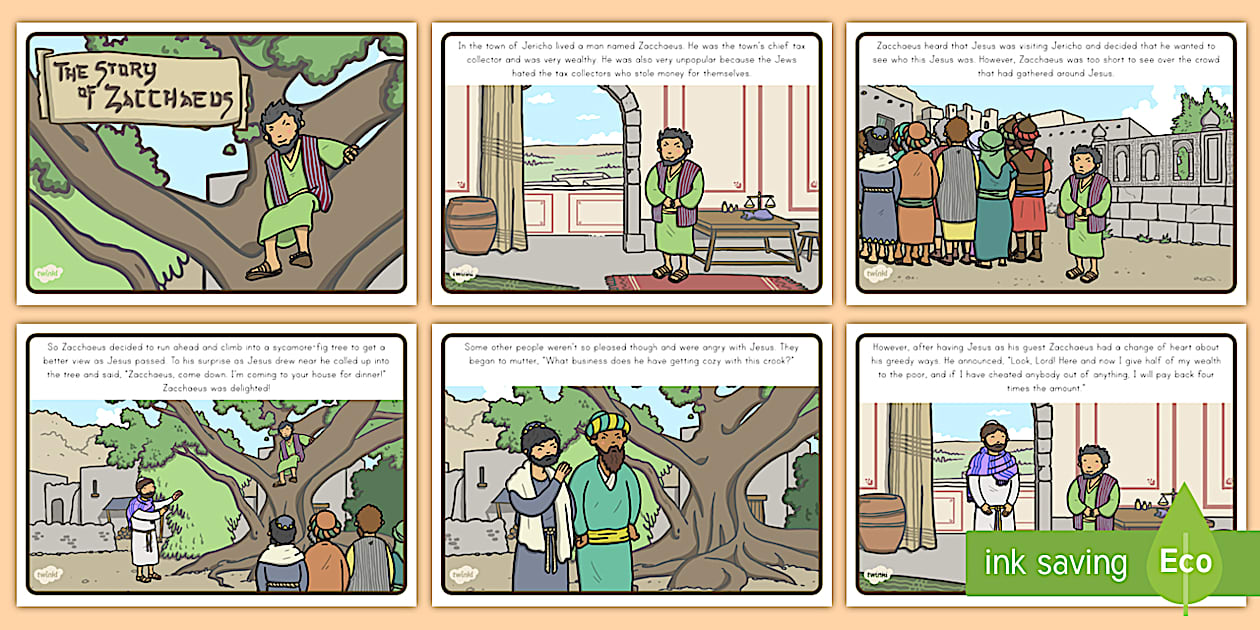 Editable Zacchaeus the Tax Collector Bible Story - Twinkl