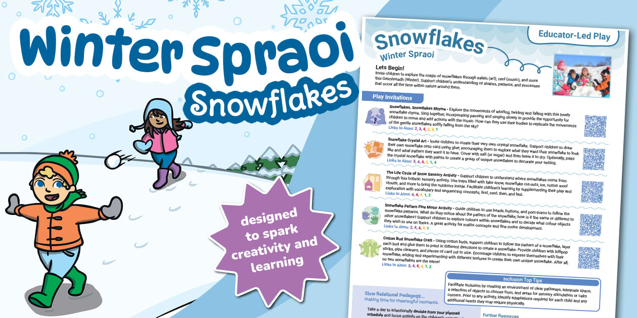 Winter Spraoi- Snowflakes Educator-Led Play