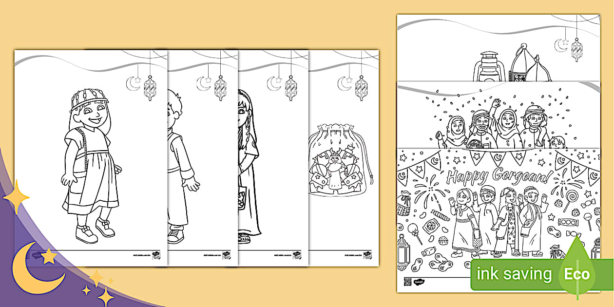 Gergean Colouring Pages - Gergee'an Activities - Twinkl