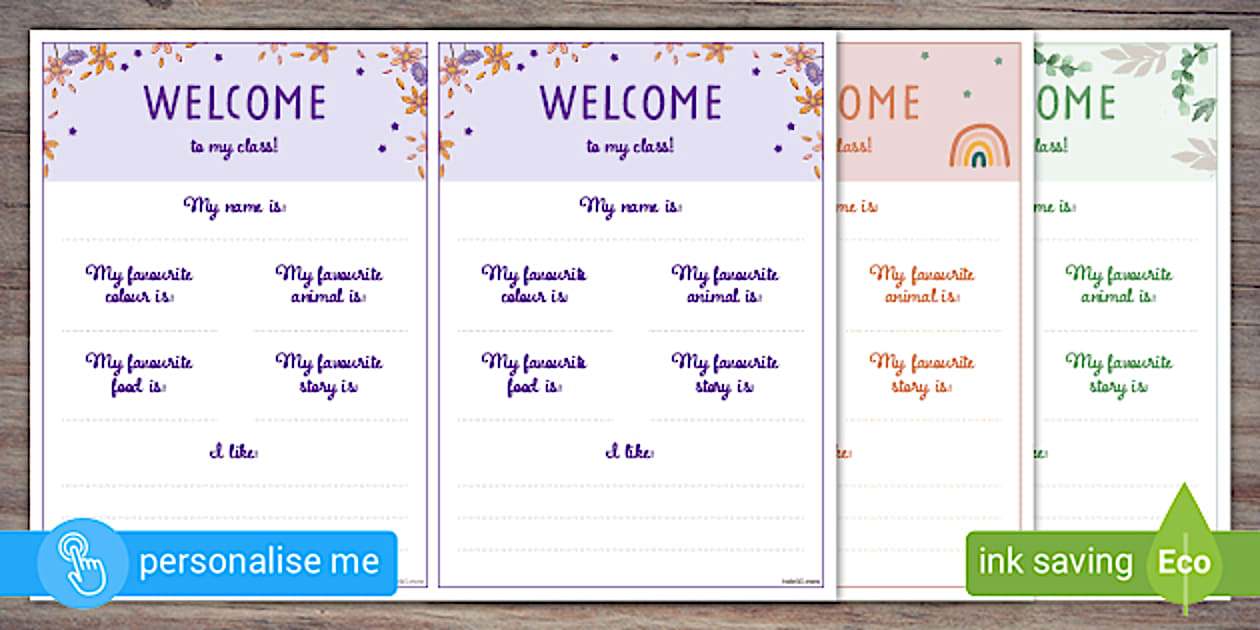 Welcome to My Class Cards | Twinkl Party (teacher made)