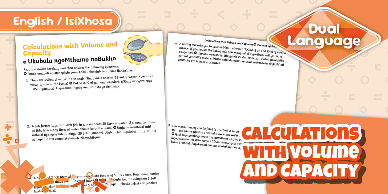 Grade 4 Maths - Term 3 - Calculations with Volume and Capacity