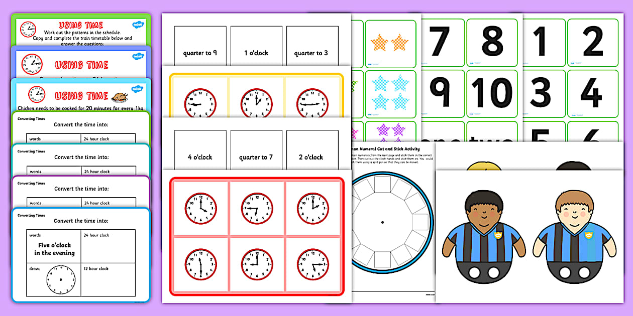 Time Games KS2 - Time Games KS2 Resource Pack (teacher made)