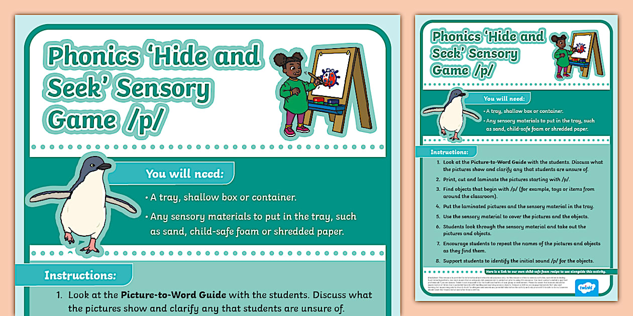 Phonics Hide and Seek Sensory Game /p/ - Twinkl