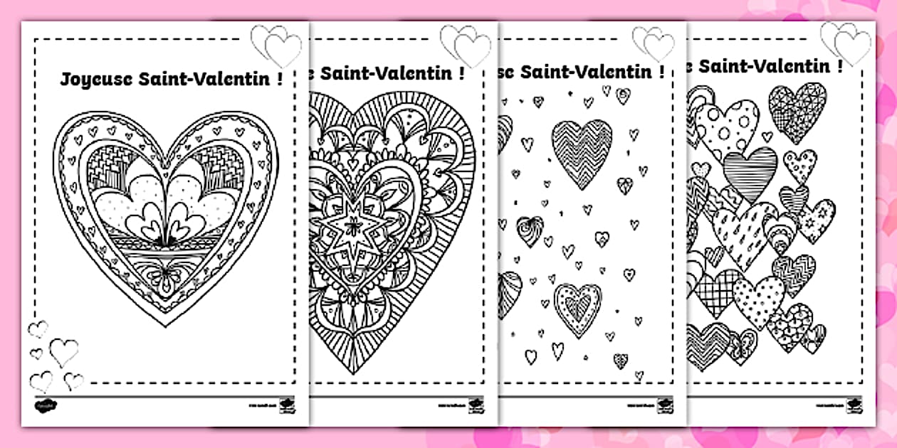 👉 French Valentine's Day Mindfulness Colouring - Primary