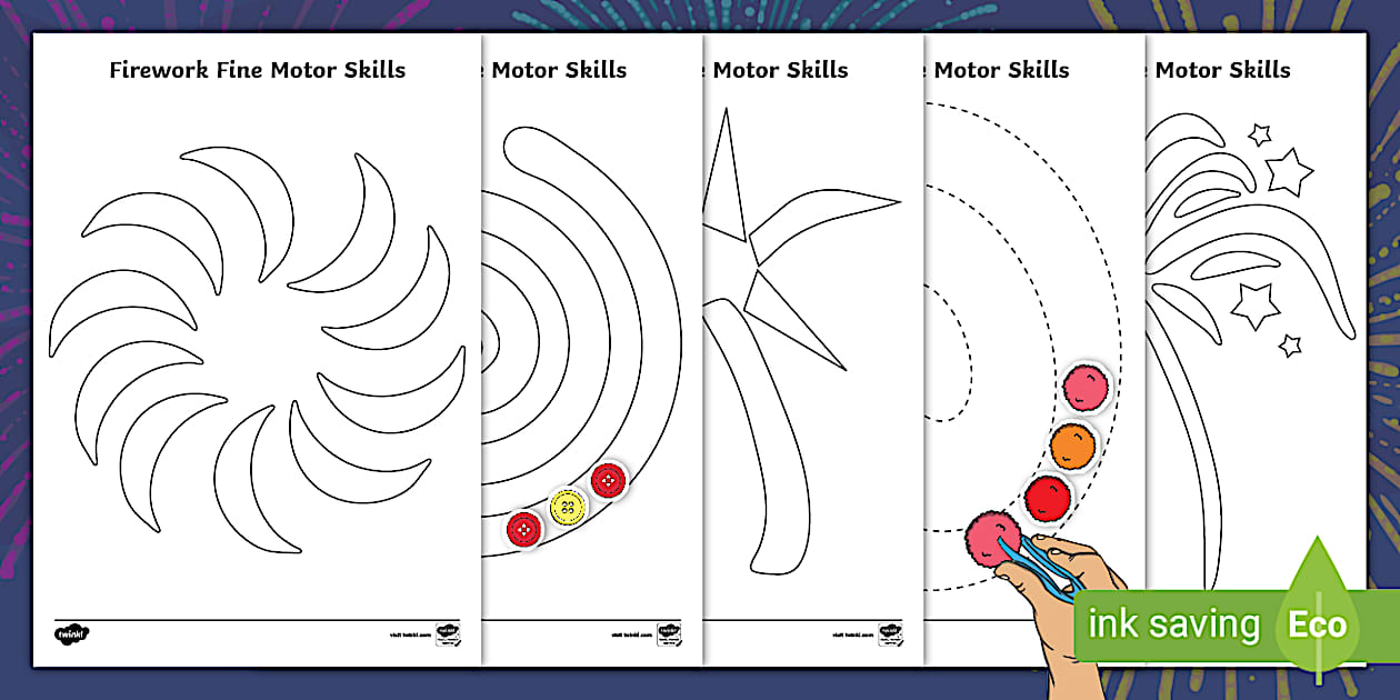 Firework Patterns Fine Motor Activity (Teacher-Made)