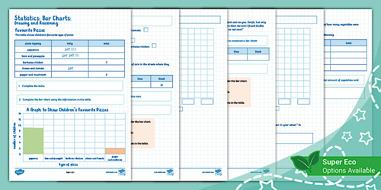 Statistics: Bar Charts: Drawing and Reasoning (Ages 7 - 8)
