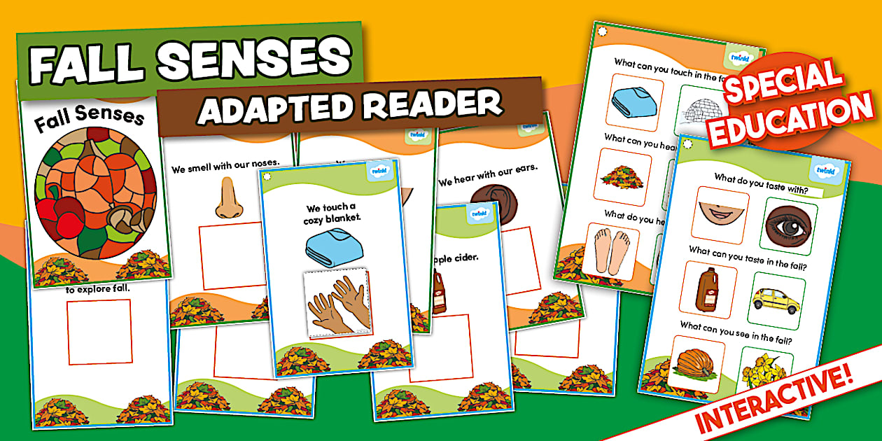 Fall Senses Adapted Reader for Special Education - Twinkl