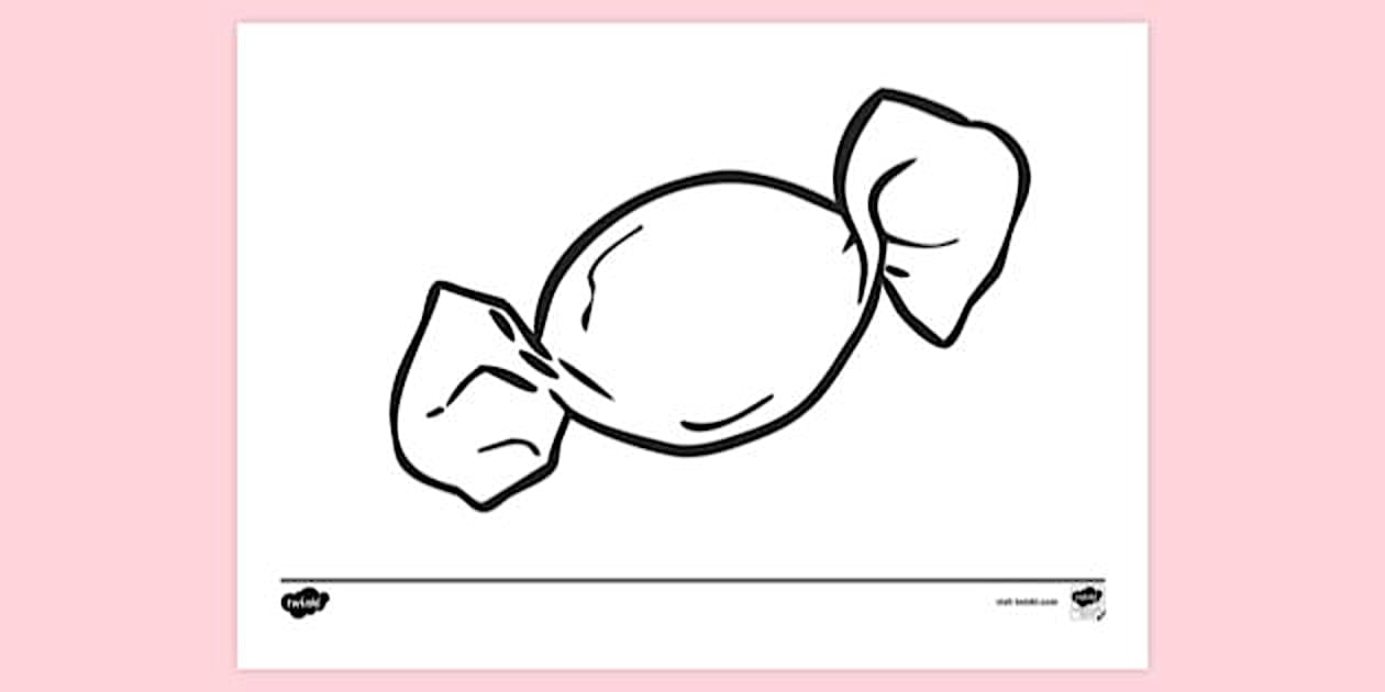 Wrapped Sweet Colouring Sheet | Colouring Sheets