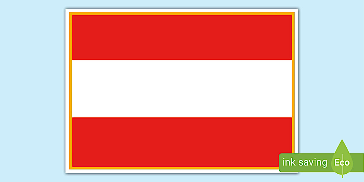 Austria Flag Poster - Primary Resources (teacher made)