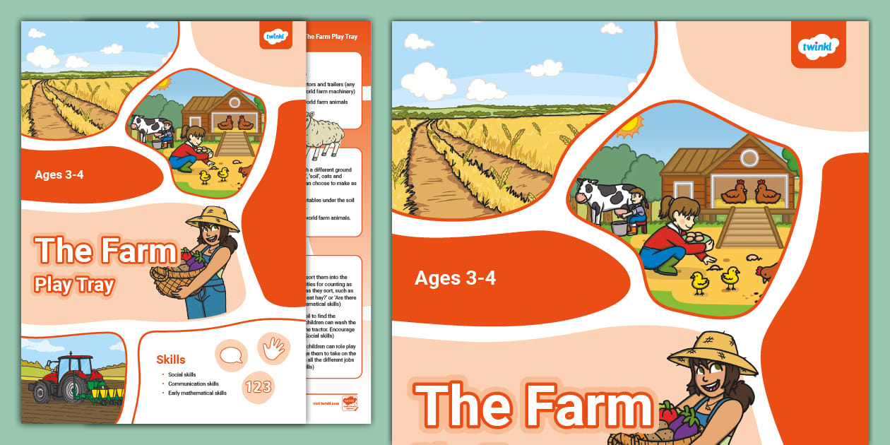 Northern Ireland EYFS Age 3-4 Play Tray: The Farm - Twinkl