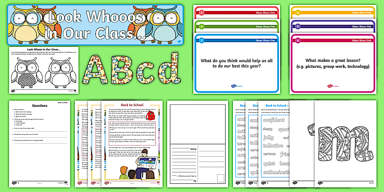 First Day Back to School Activities Resource Pack - Twinkl