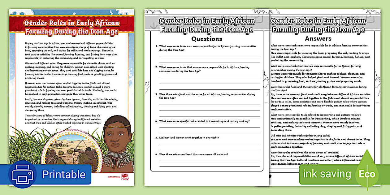 Gender Roles in Early African Farming During the Iron Age