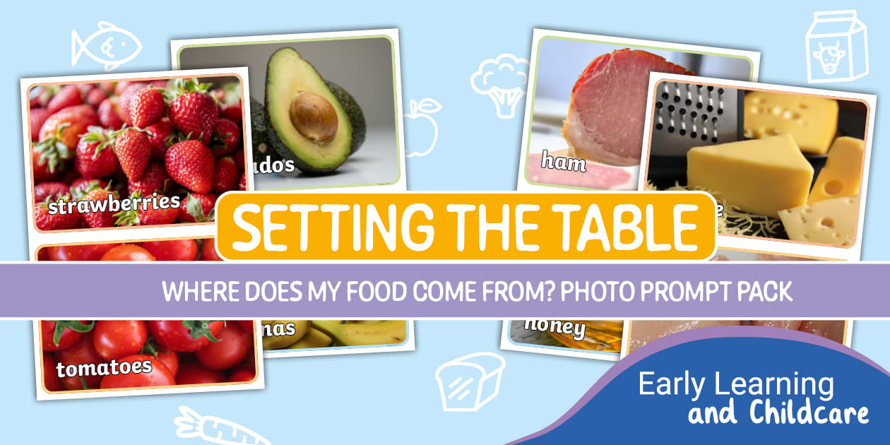 Where Does My Food Come From? Photo Prompt Pack