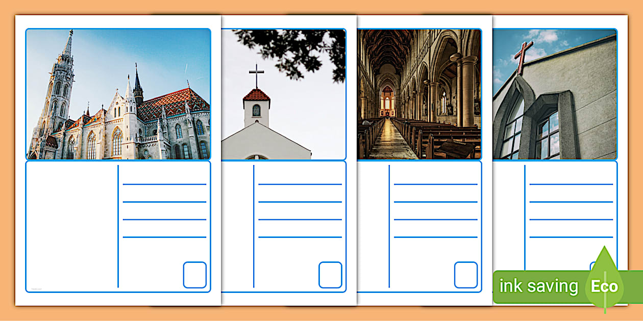Church Postcards | Twinkl | KS1 | Stationery | Religion | RE