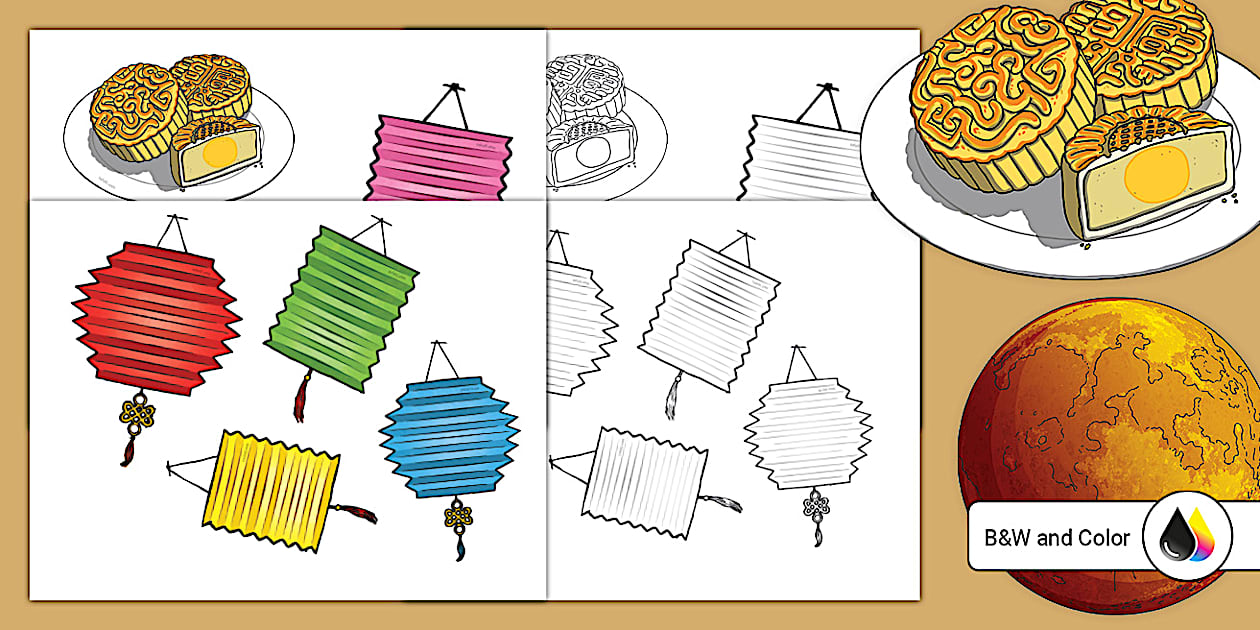 Mid-Autumn Festival Bulletin Board Cutouts (teacher made)