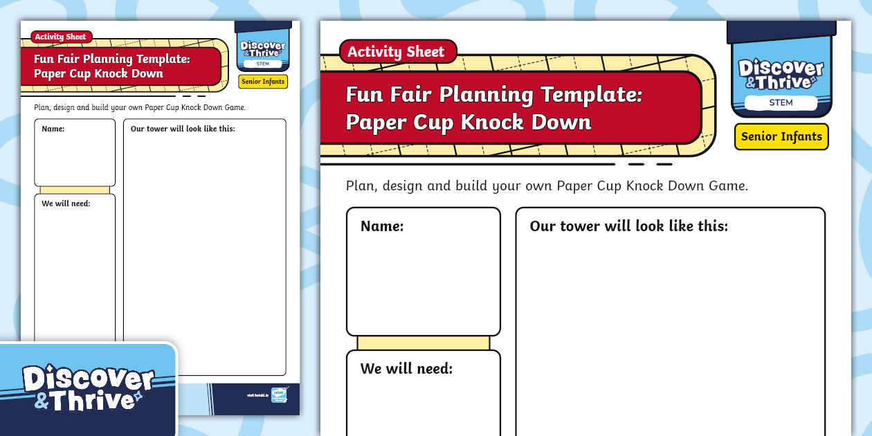 STEM (Engineering) Fun Fair Planning Template (Senior Infants)