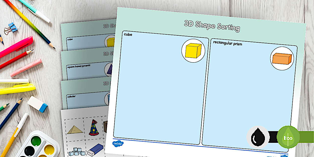 3D Shapes Sort: Sorting Everyday Examples of 3D Shapes