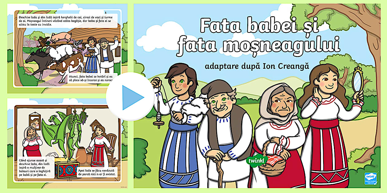 Fata babei și fata moșneagului - Prezentare PowerPoint