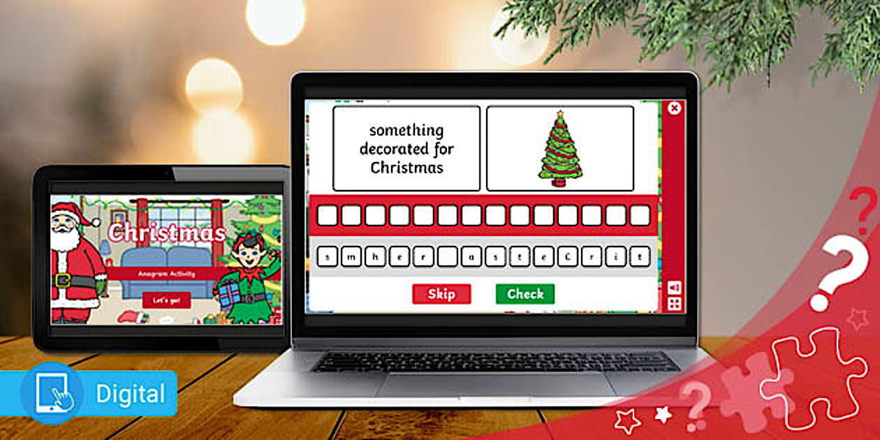 Interactive Christmas Anagram Puzzle Game | Twinkl Go!