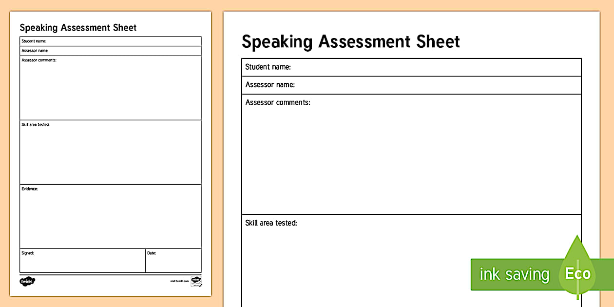 Editable Speaking Assessment Tracker (teacher made) - Twinkl