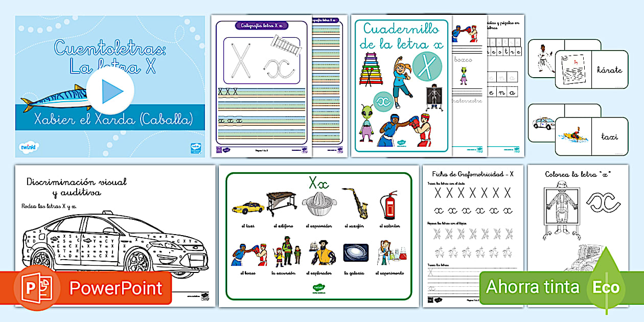 Pack cuentoletras: La letra X (creat de profesori) - Twinkl