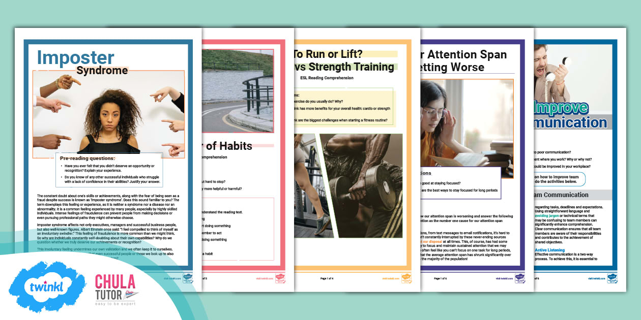 Reading Comprehension Pack : Twinkl x Chula-Tutor - Twinkl