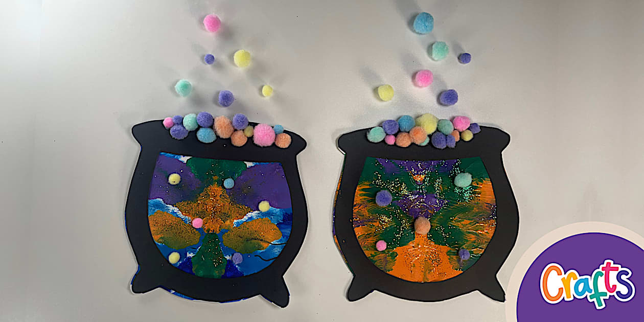 Witch's Cauldron Symmetry Painting | Twinkl Crafts