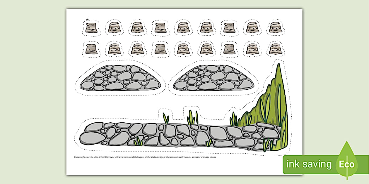 Path Display Cut-Out, path, stepping stones (teacher made)