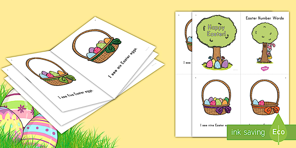 Easter Number Words Early Emergent Reader | Twinkl USA
