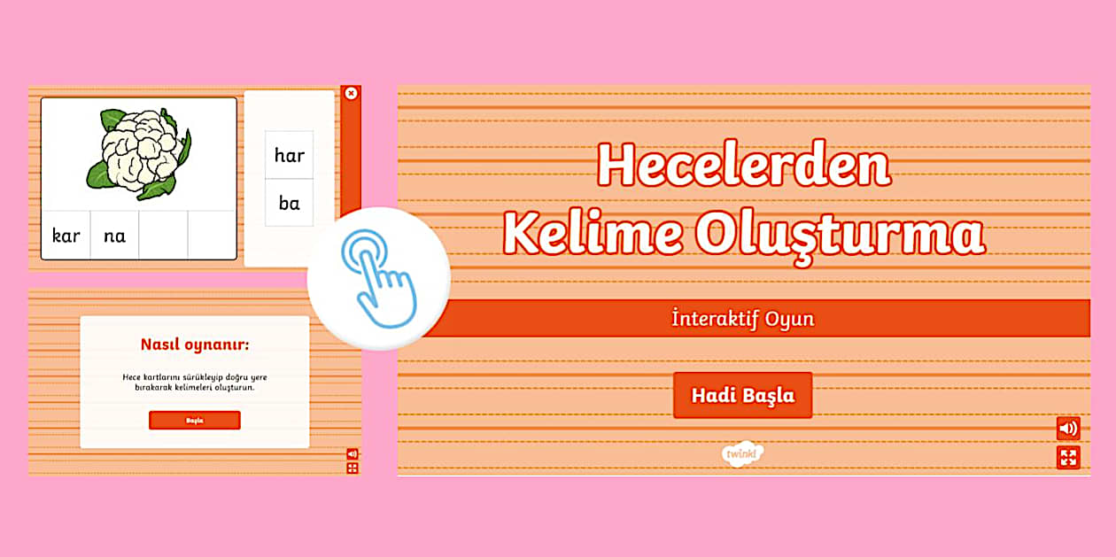 Heceleri Birleştir Kelime Oluştur | İnteraktif Oyun-Twinkl