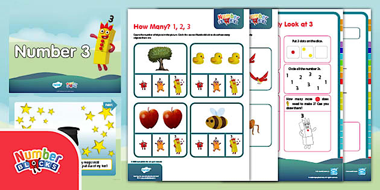 Numberblocks: Everybody Look at 3 Pack - Twinkl