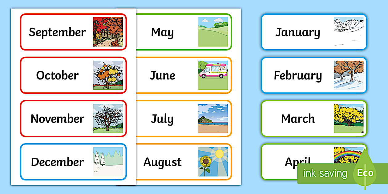 👉 Month of the Year Word Cards - Twinkl Resources