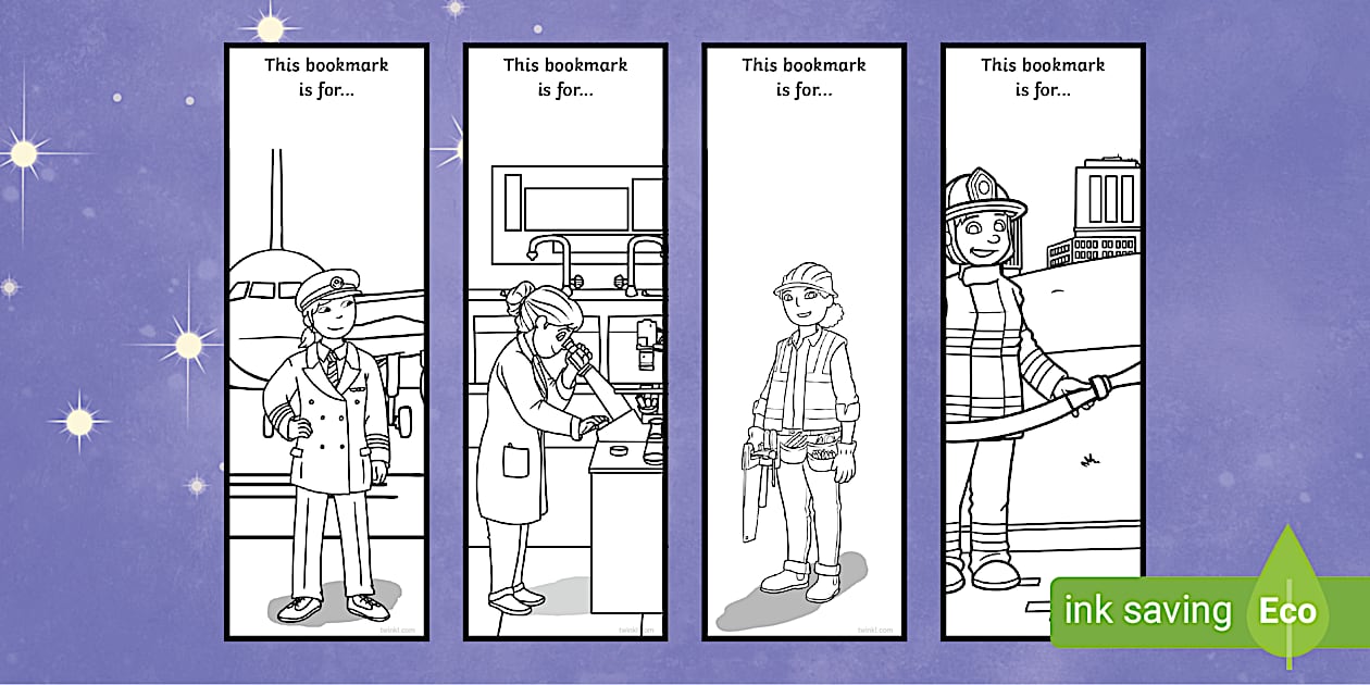 Printable Bookmarks for Girls to Colour - Primary Resources
