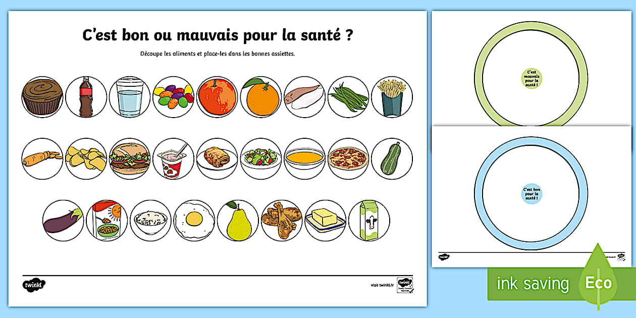 Feuille d'activités : Bon ou mauvais pour la santé