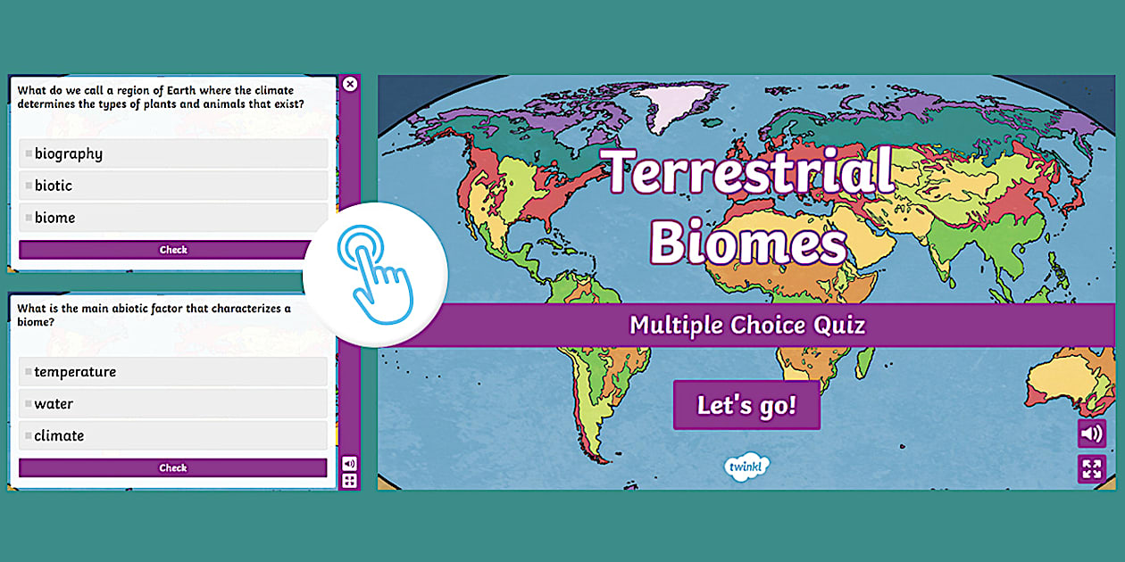 Terrestrial Biomes Interactive Quiz for 6th-8th Grade