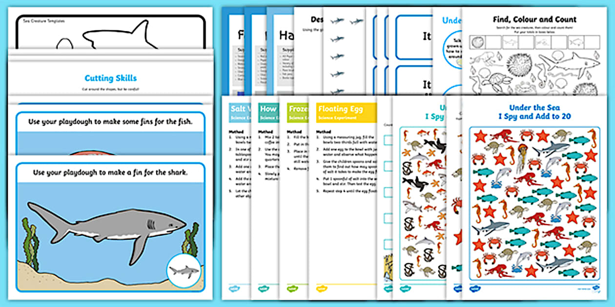 EYFS Under the Sea Home Learning Resource Pack (Ages 3-5)
