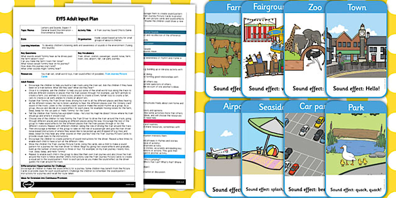 A Train Journey EYFS Adult Input Plan and Resource Pack - journey
