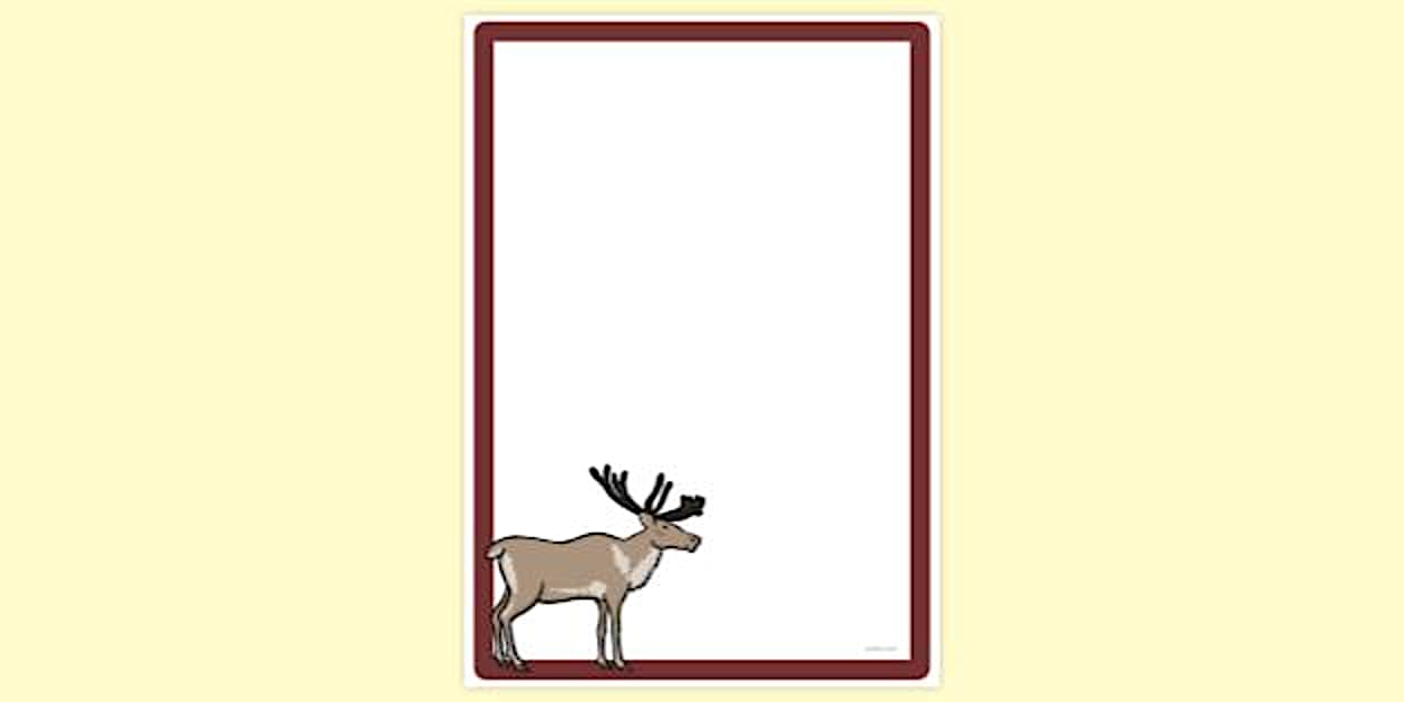 Reindeer Page Border (teacher made) - Twinkl