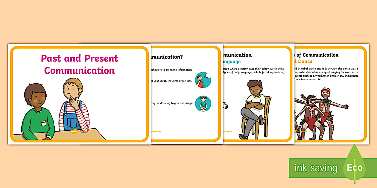 Communication Past and Present A4 Display Poster - Twinkl