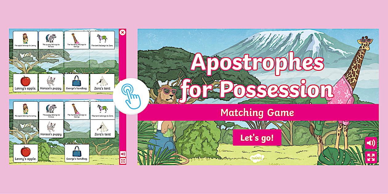 Apostrophes for Possession KS2 English Matching Game