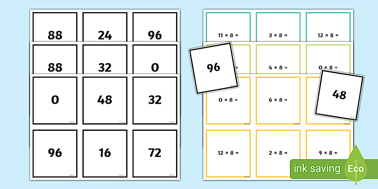 👉 8 Times Table Bingo - Maths - KS2 (teacher made)