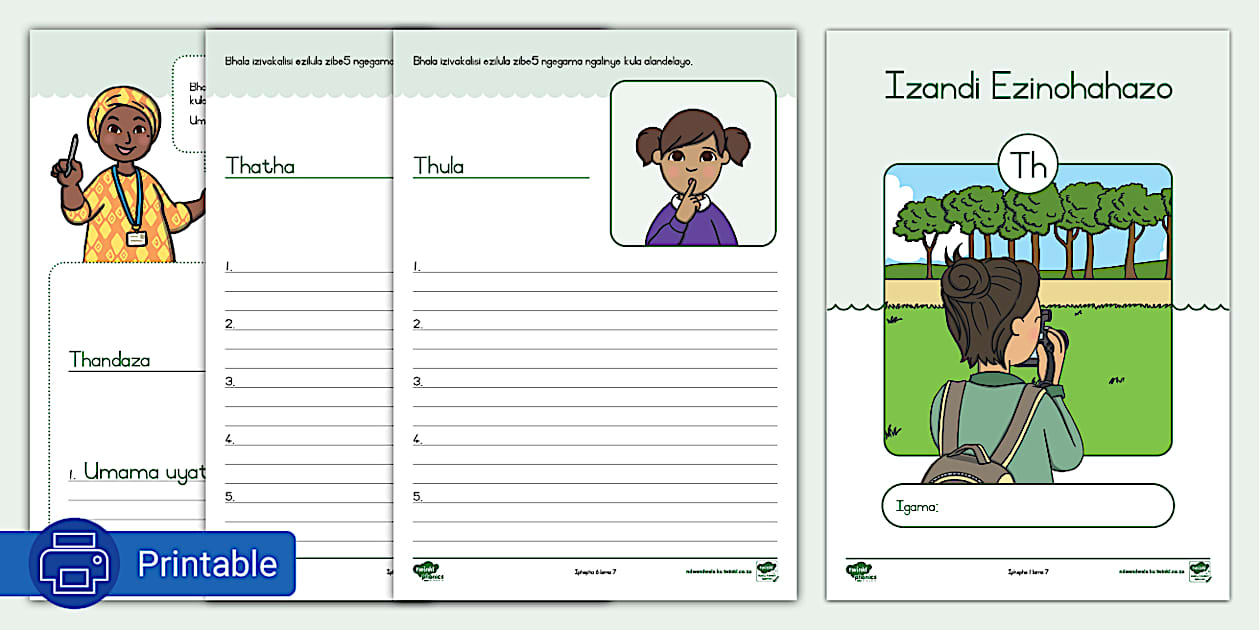 Izandi Ezinohahazo 'TH' Booklet (teacher made) - Twinkl