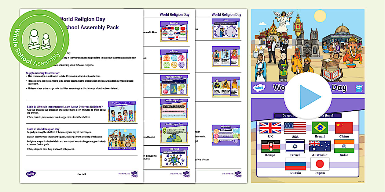 Whole School World Religion Day Resources - Assembly Pack