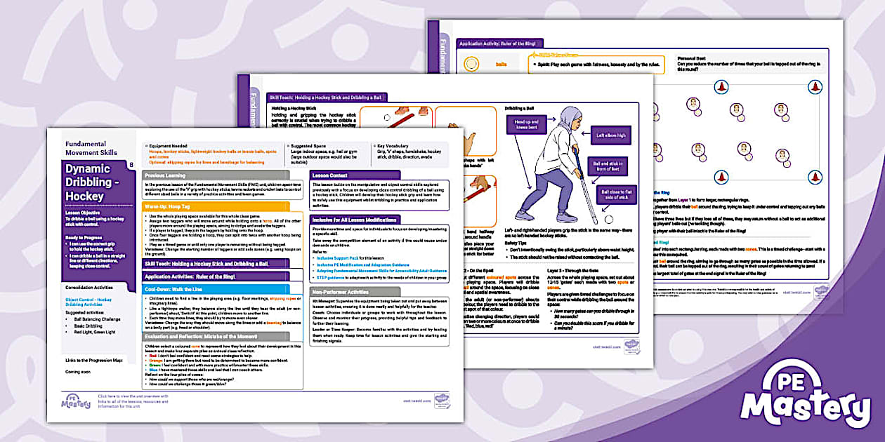 Y3 Fundamental Movement Skills Lesson 8: Hockey Dribbling