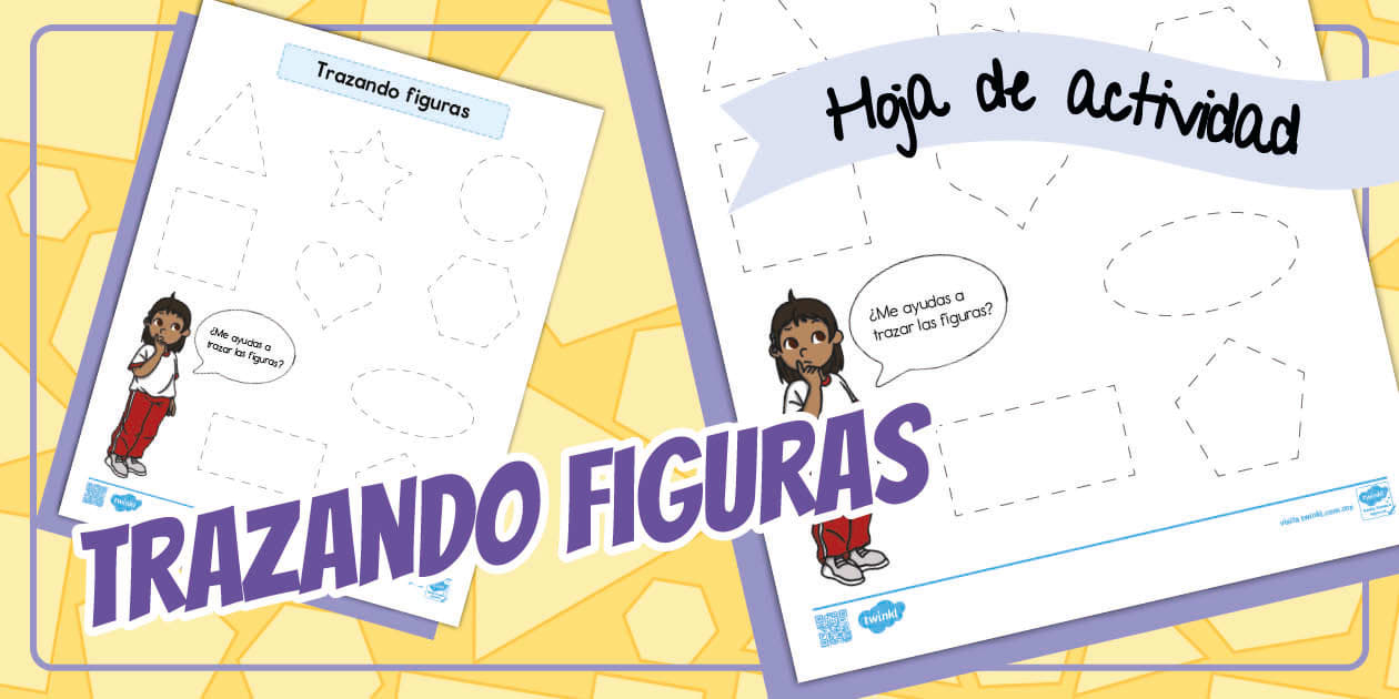 Mis primeras figuras para trazar y colorear