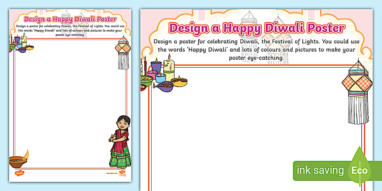 Design Your Own Happy Diwali Poster Activity - RE - Festival